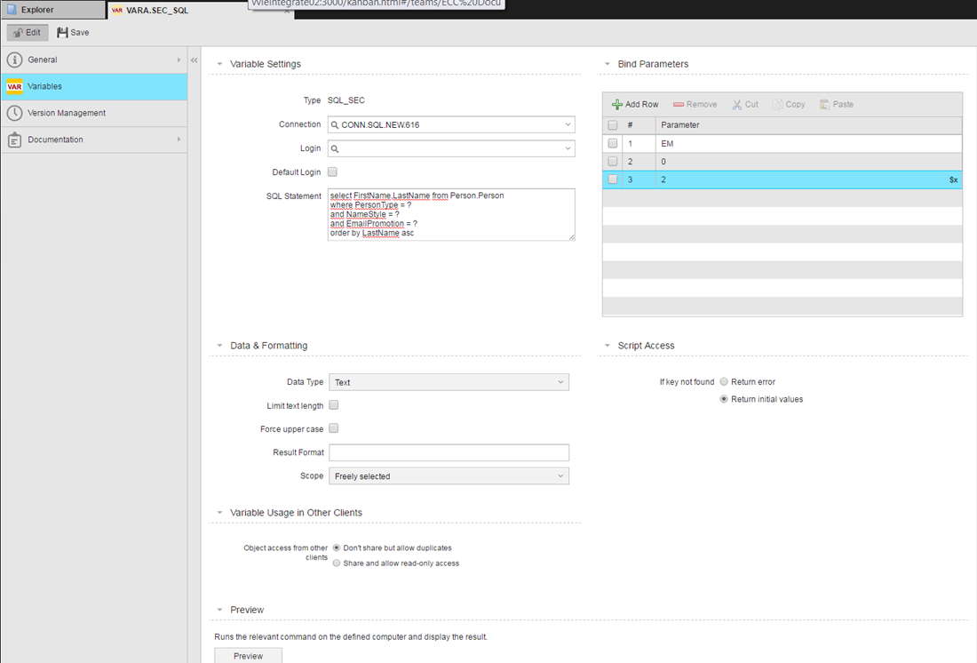 Sqli Variables